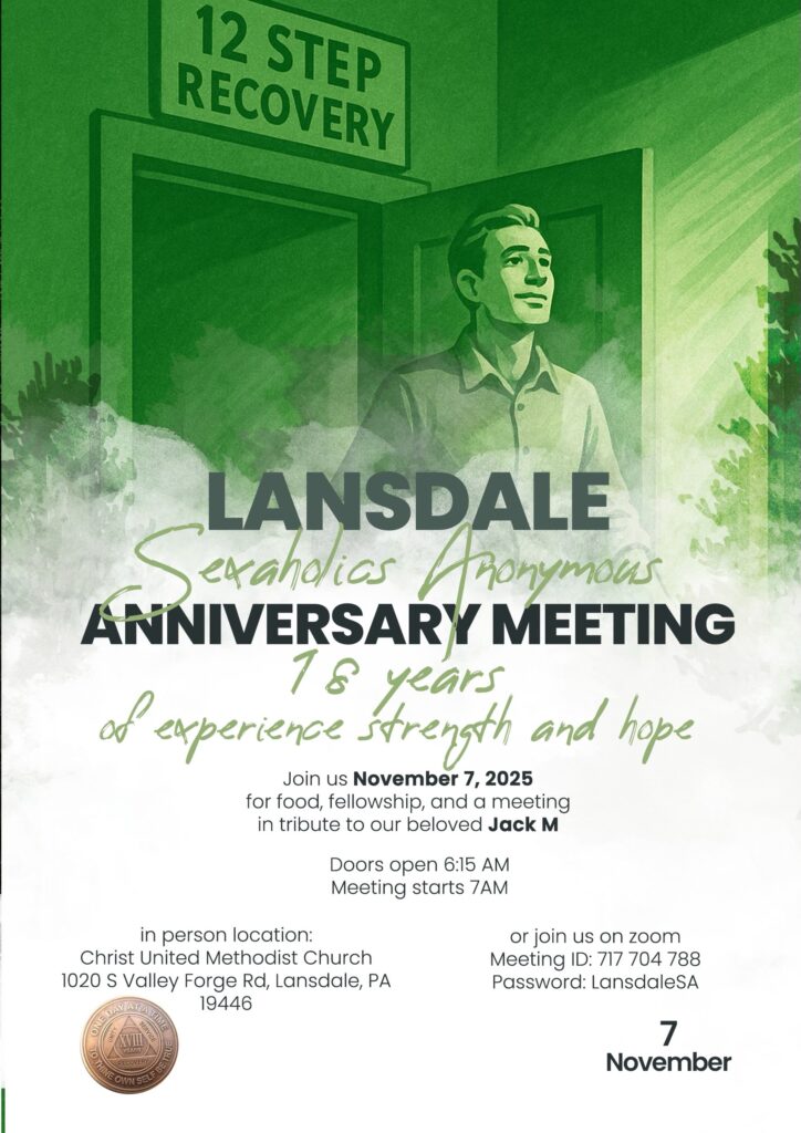 November 7th, 2025 Lansdale 18 Year Anniversary Meeting - Sexaholic ...