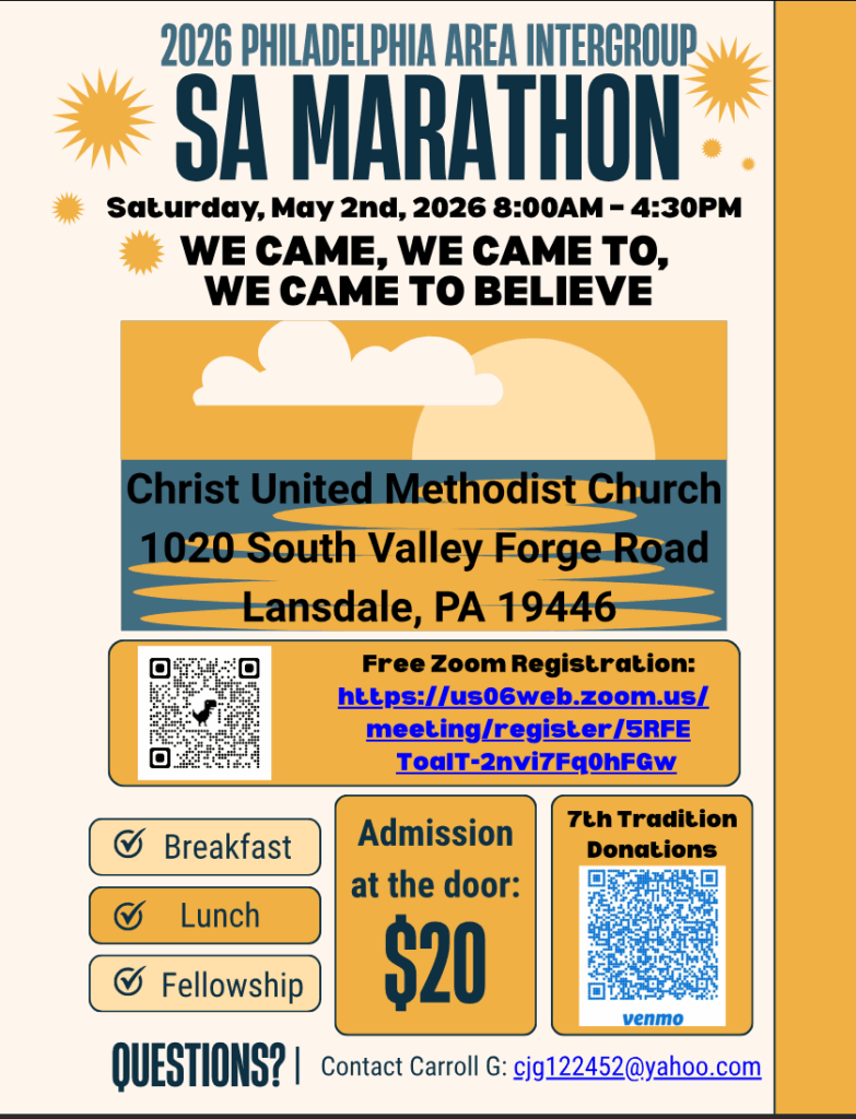 2026 Philadelphia Area Intergroup SA Marathon - Sexaholic Anonymous ...